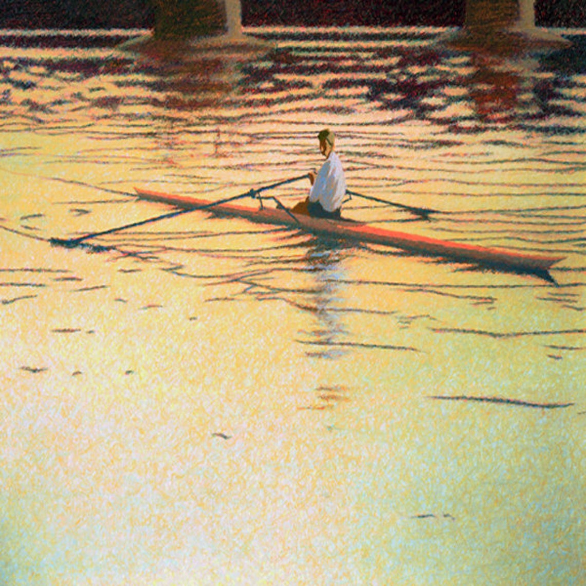 Rowing & Sculling, rowing on the Delaware I Painted the Original Oil in ...