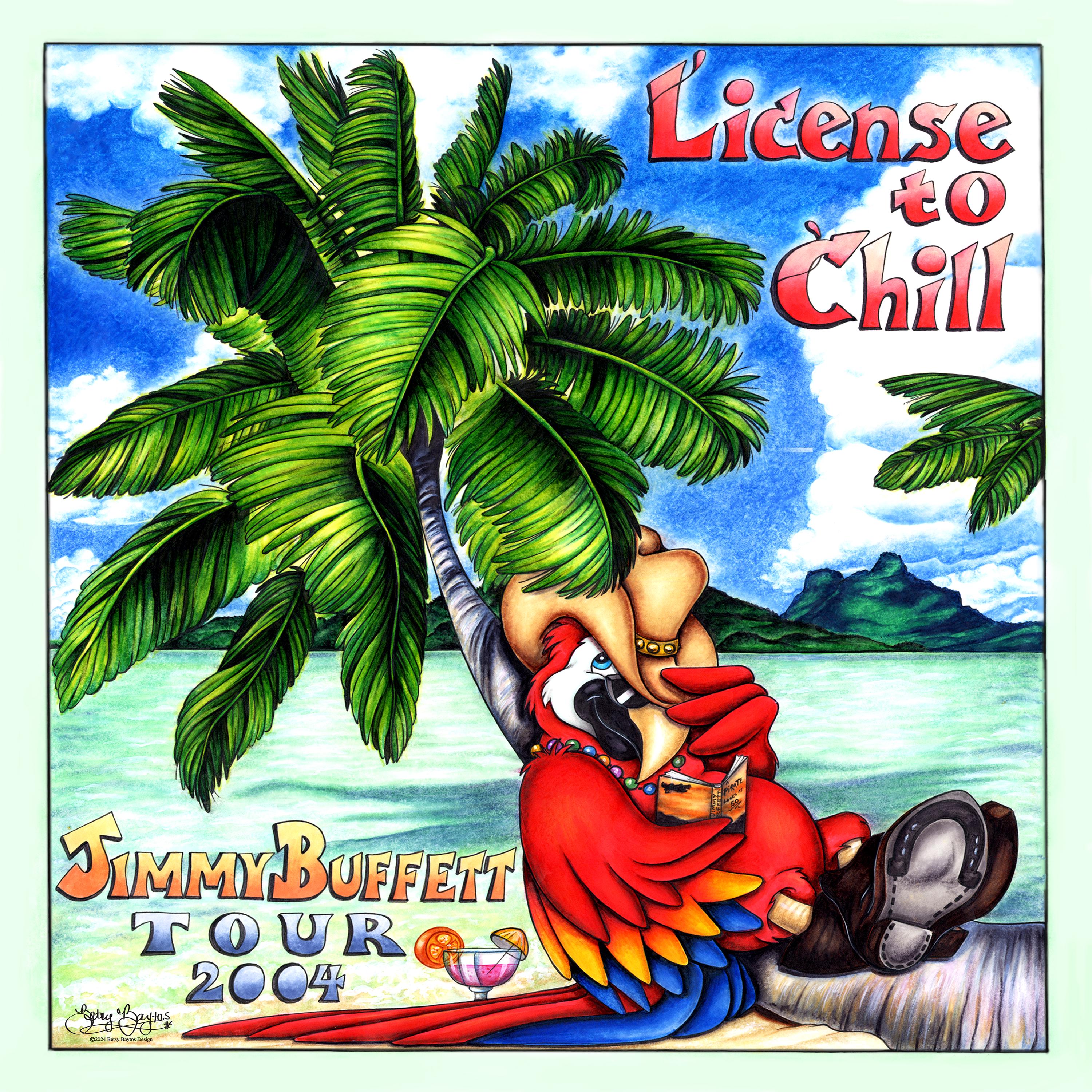 In Honor of Jimmy Buffett 'licensor's to Chill' Art Tile - Etsy
