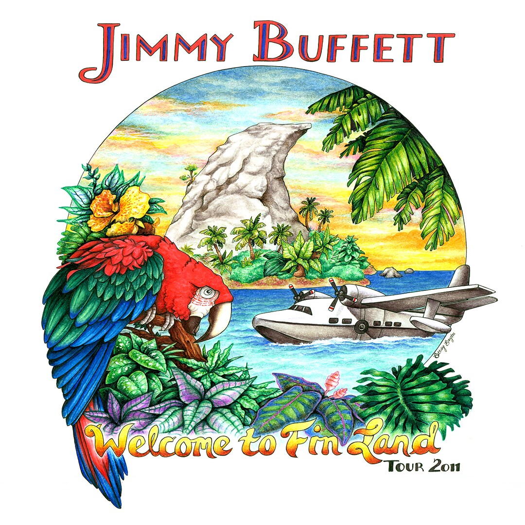 In Honor of Jimmy Buffett 'welcome to Finland' Art Tile - Etsy