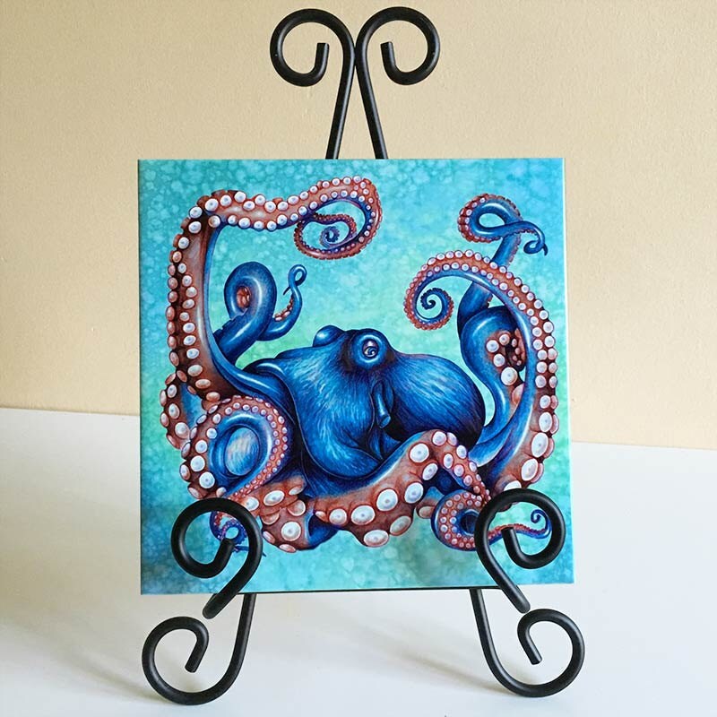 Kraken Octopus Art Tile - Etsy