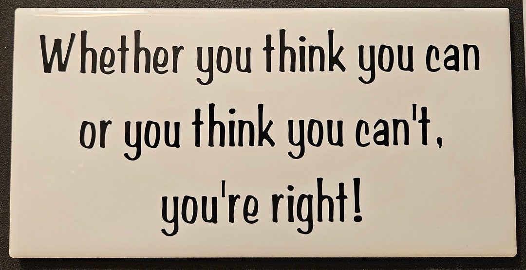 Inspirational Quote Tile: Vinyl Lettering on Ceramic - 4x8" - Etsy