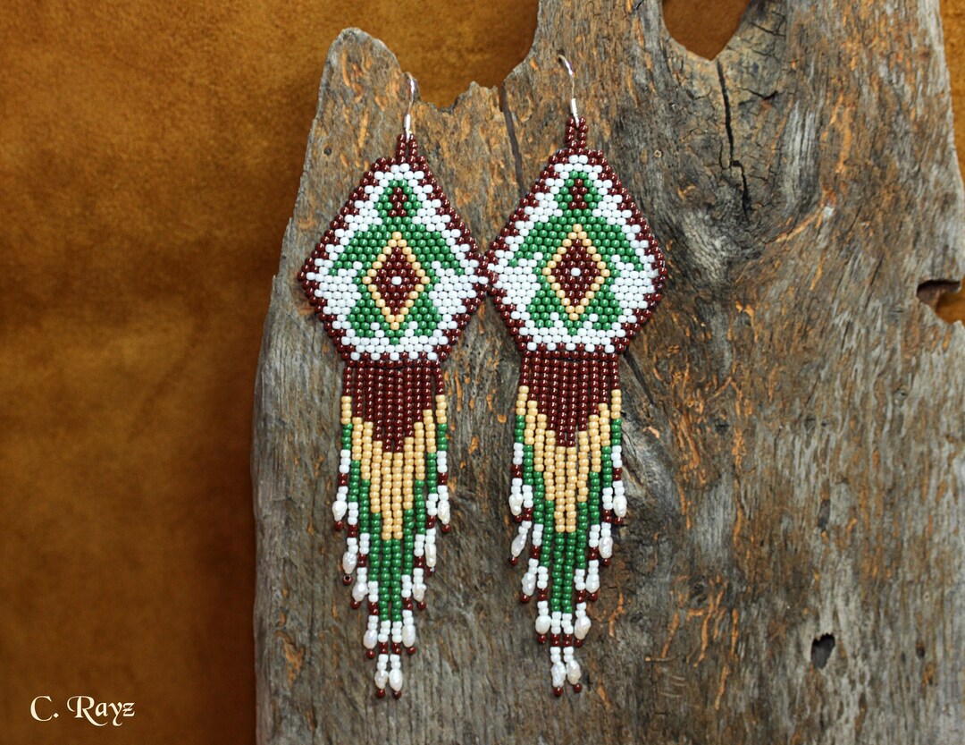 Long Native American Style Sea Turtle Seed Beaded Fringe - Etsy