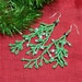 Christmas Mistletoe Shape Toho Seed Bead Earrings With Pearl Shaped ...