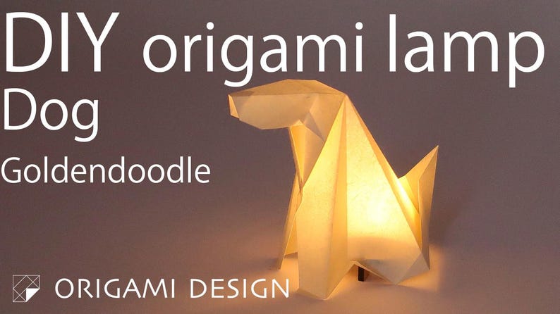 DIY Origami Lamp Dog Goldendoodle - Etsy