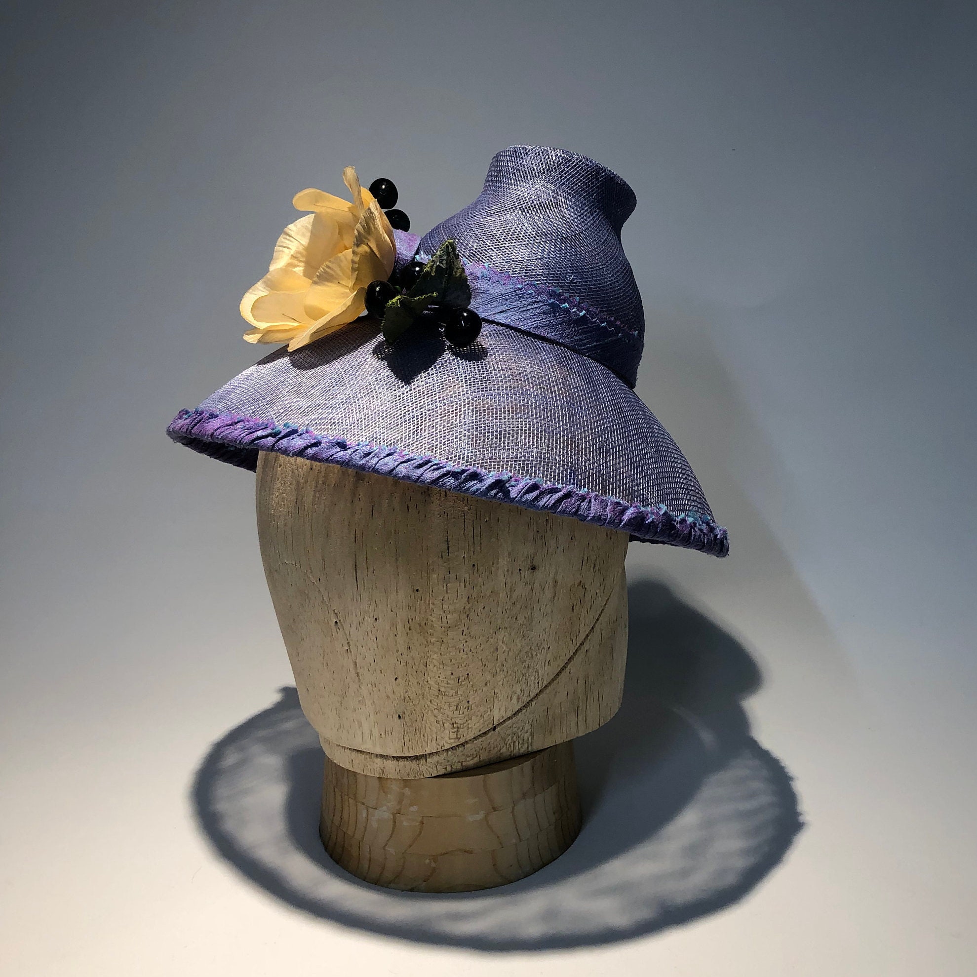 Behave Yourself Periwinkle Straw Ladies' Percher Hat - Etsy España