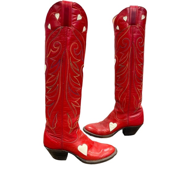 Red Cowboy Boots - Etsy