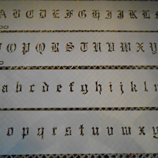 Old English Tattoo Stencil - Etsy