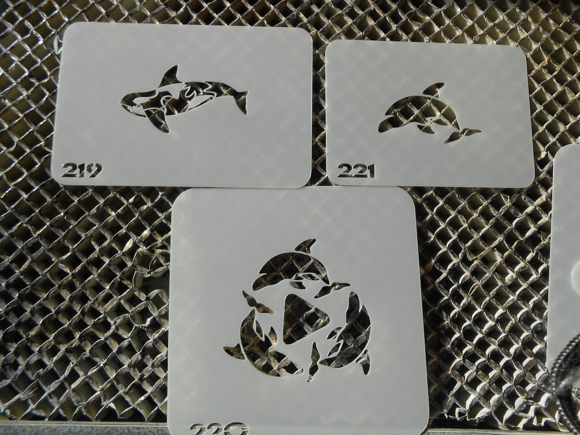 Dolphins Stencil Set 18 | Etsy