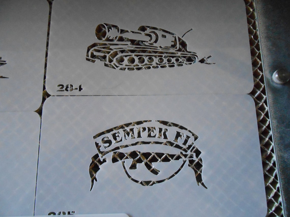 Military Tank Battleship Helicopter Stencil Set 56 - Etsy