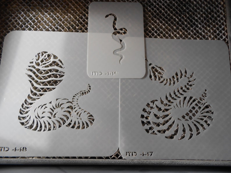 King Cobra & Rattler Stencil Set 94 | Etsy