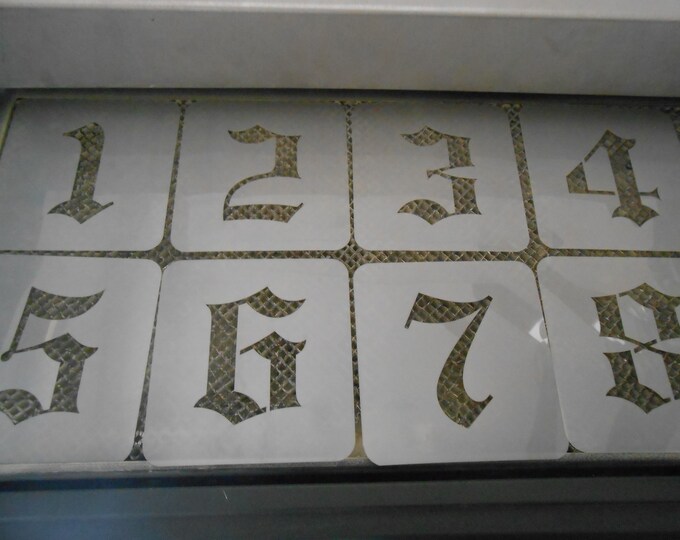 Old English Numbers Stencil Set of 4 Inch! - Etsy