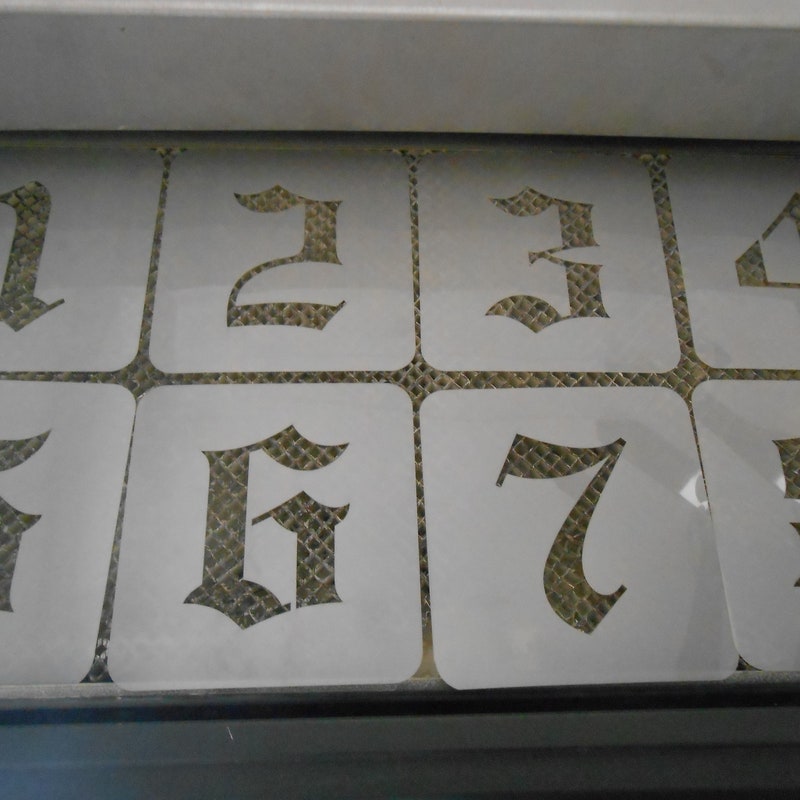 Stenciled Numbers - Etsy