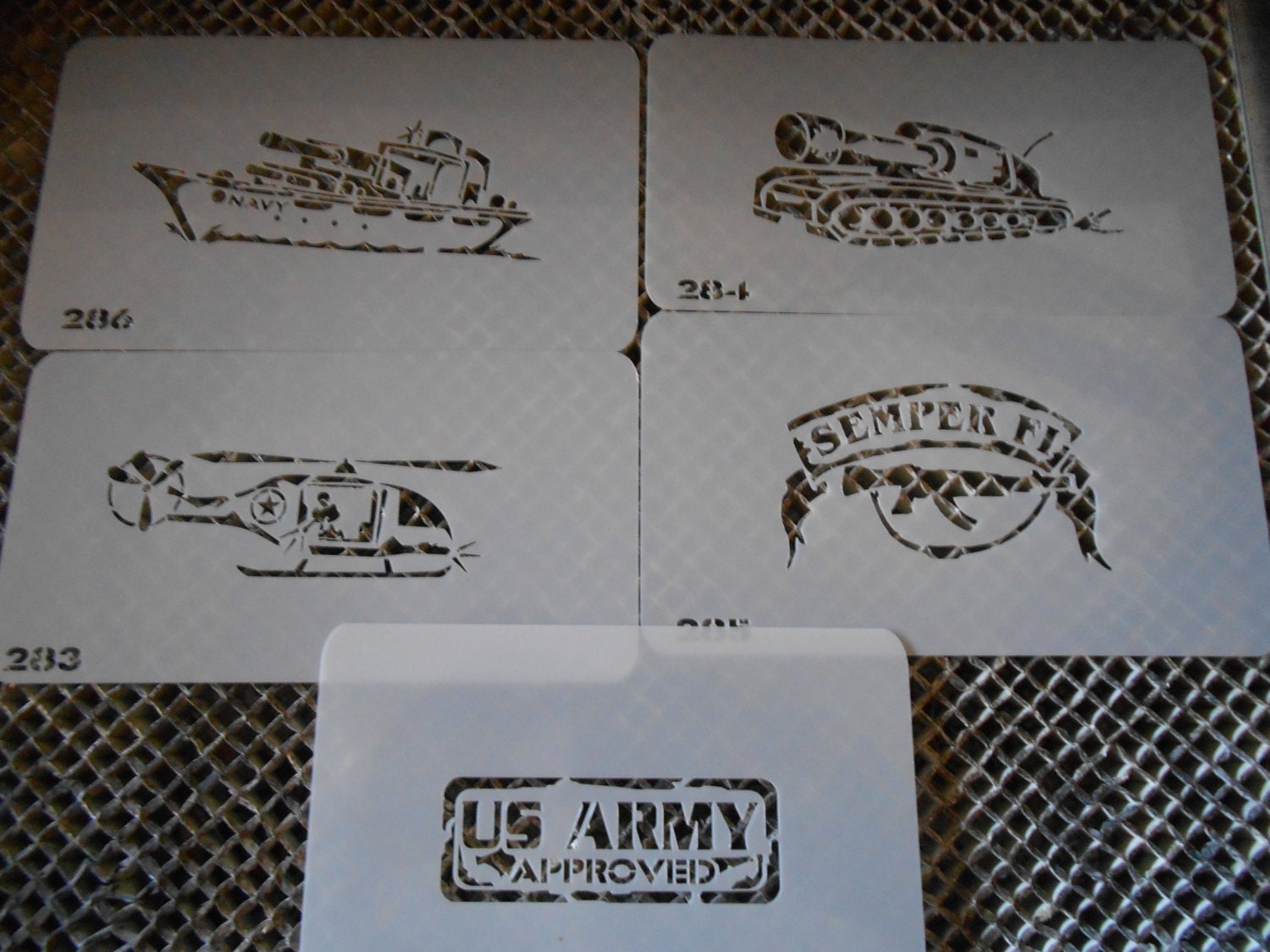 Military Tank Battleship Helicopter Stencil Set 56 - Etsy