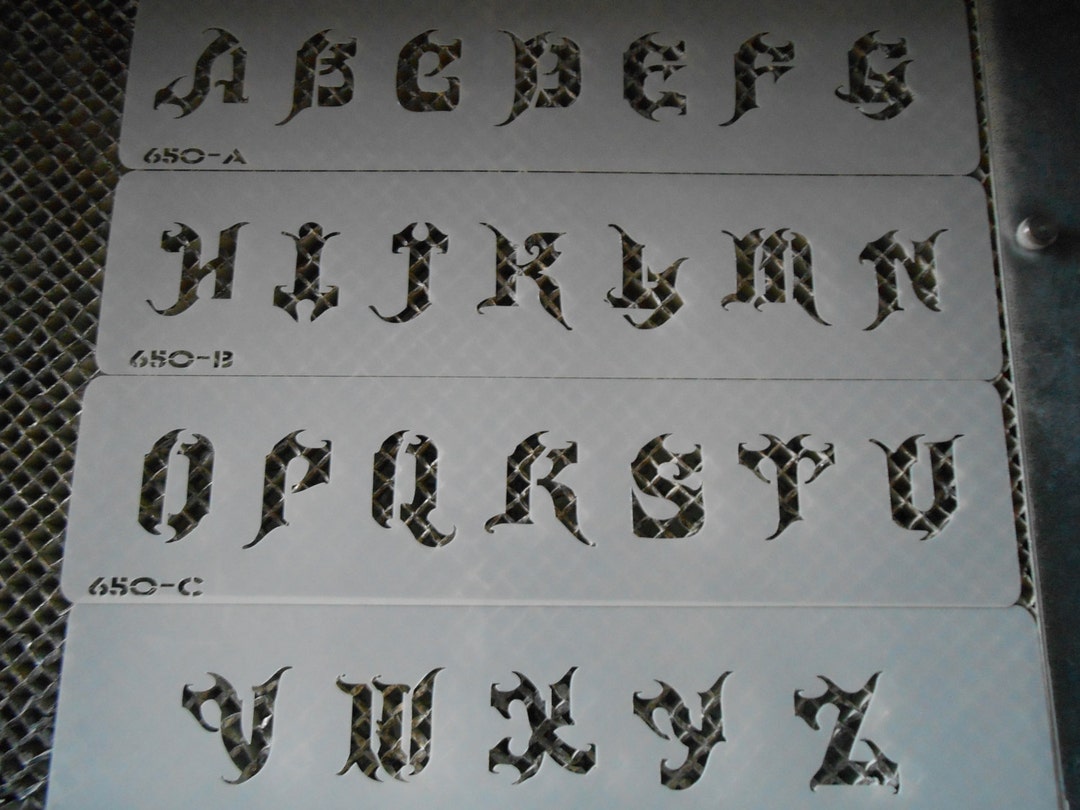 Haunted Letters Stencil Set 105! - Etsy