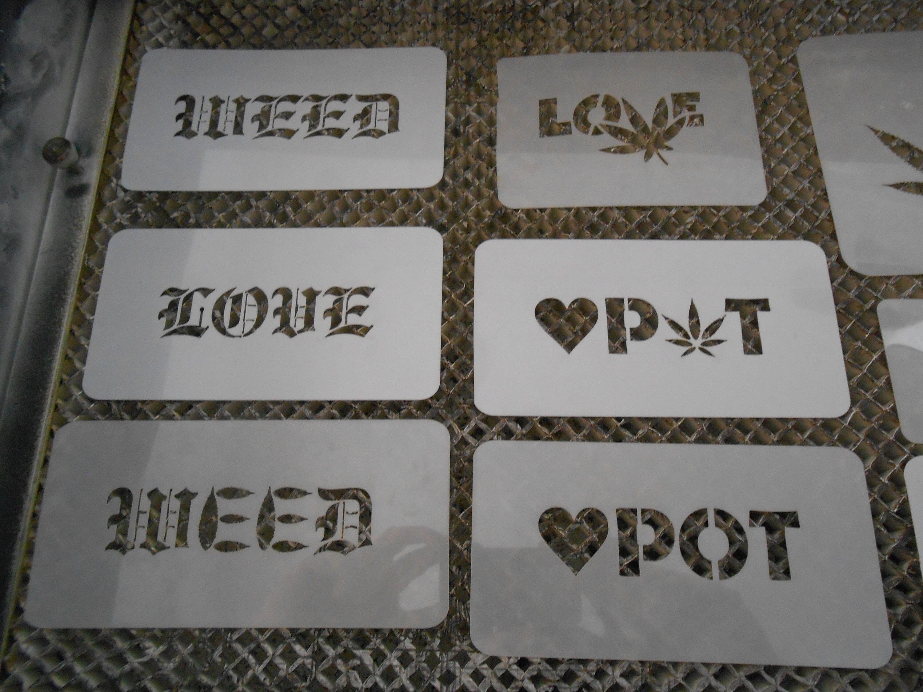 Weed stencil set | Etsy
