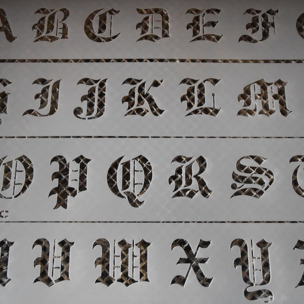 Old English Stencil Letters - Etsy