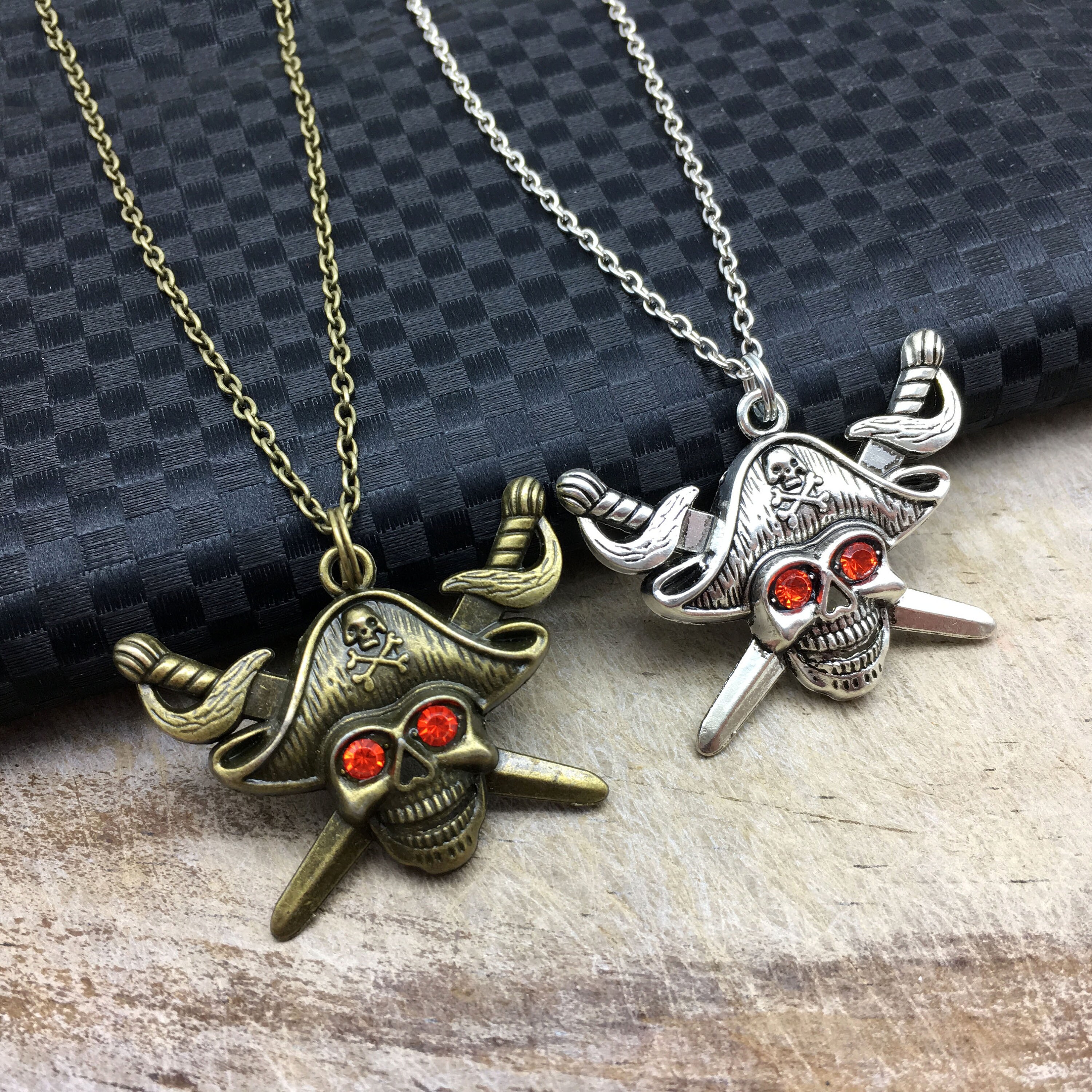 PIRATE SKULL Necklace Pirate Jewelry Pirate Necklace Pirate | Etsy