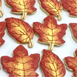 Fall Cookies | Leaf Cookies | Thanksgiving Cookies | Party Cookies - Etsy