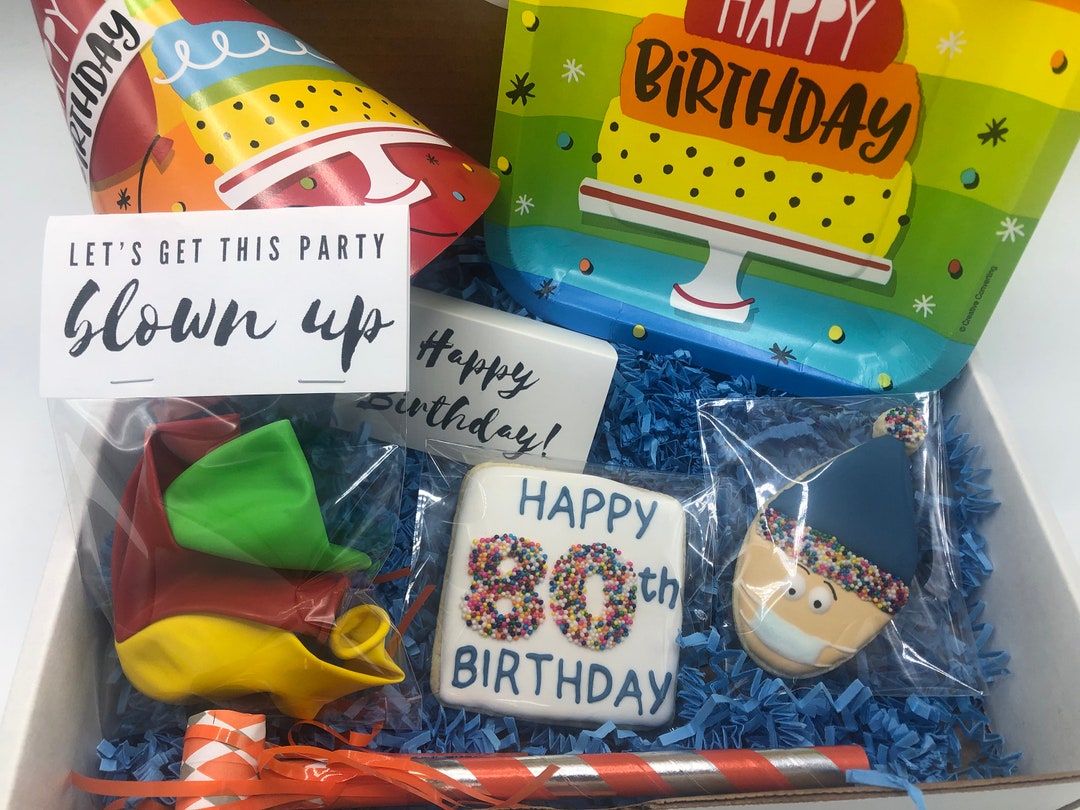 Quarantine Birthday in a Box | Quarantine Birthday Cookies | Birthday ...