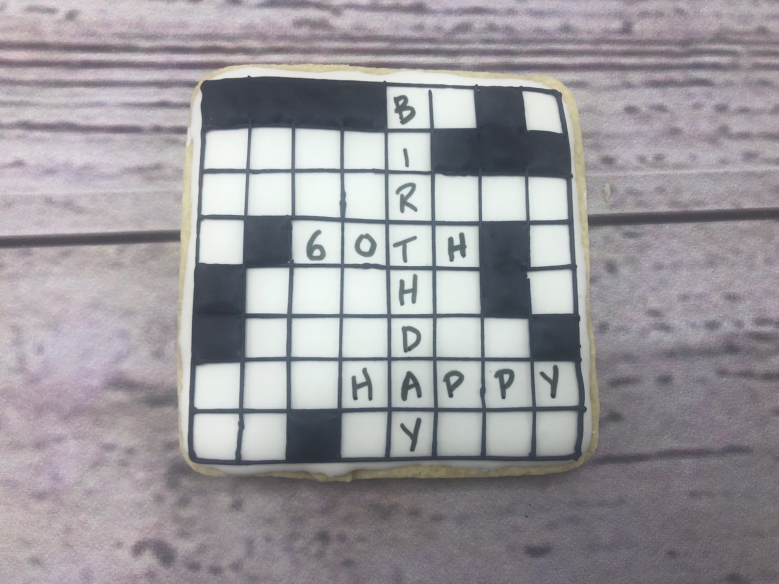 Crossword Cookies | Puzzle Cookies | Birthday Cookies | Birthday Age ...