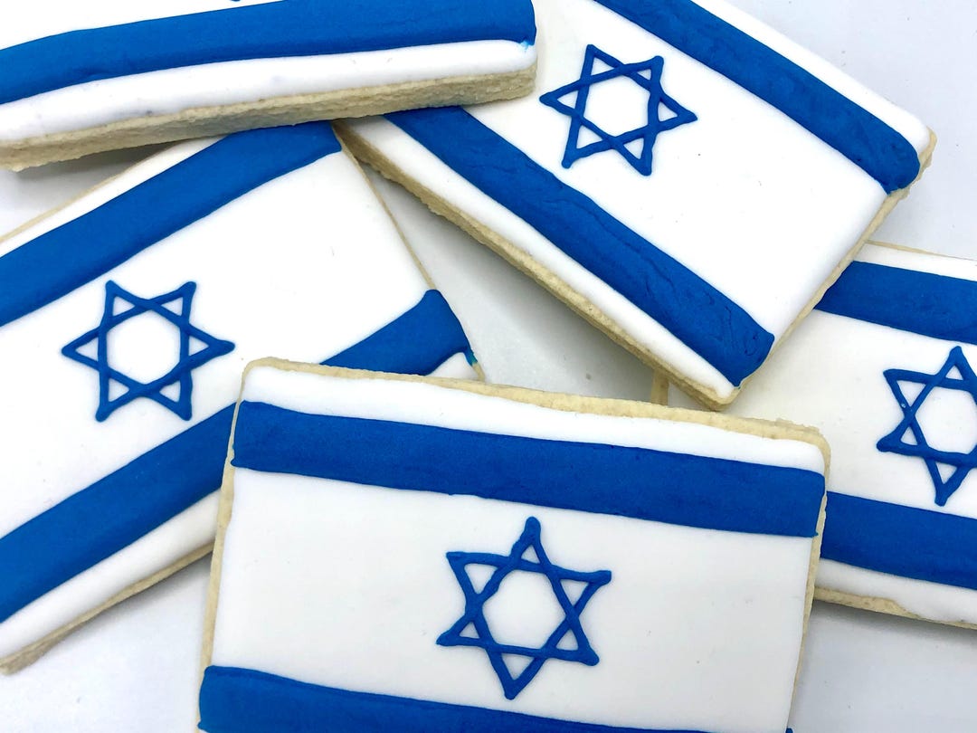 Israeli Flag Cookies | Jewish Cookies | Am Yisroel Chai Cookies ...