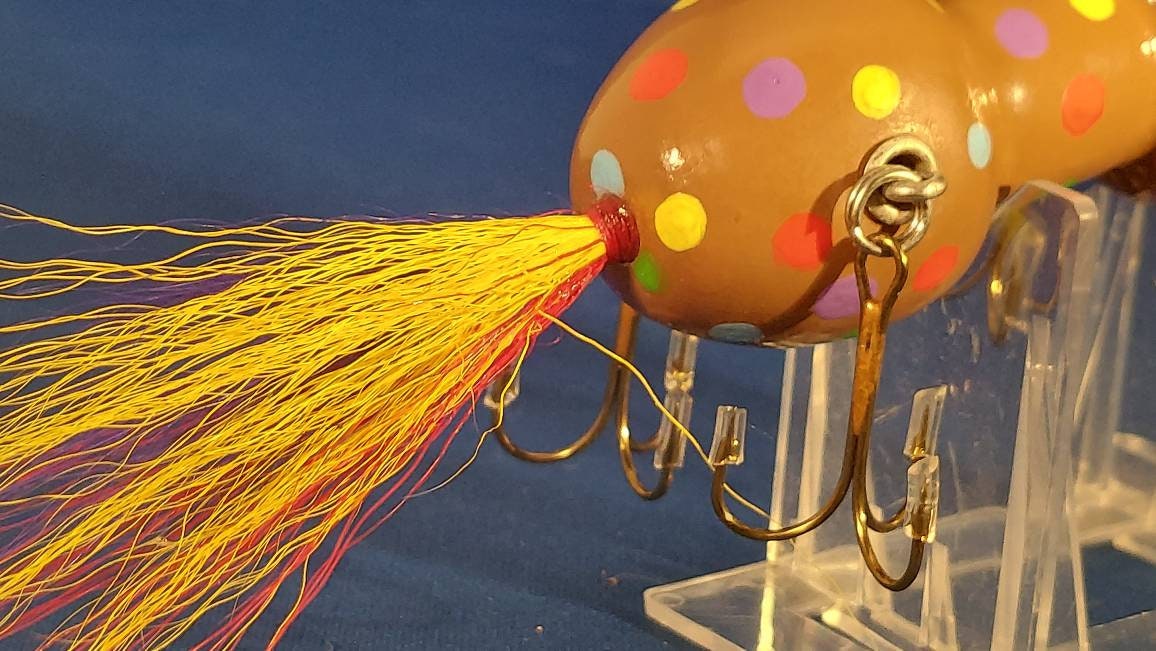 Unique Hand Crafted Wooden Fishing Lure/ Unusual Vintage Style Design ...