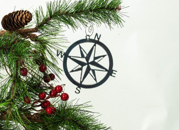 Compass Ornament Bare Steel Ornaments Mountain Hiking | Etsy