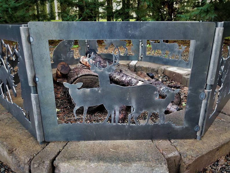 Wildlife Fire Pit, | Outdoor Fire Pit | | Decorative Steel Portable ...