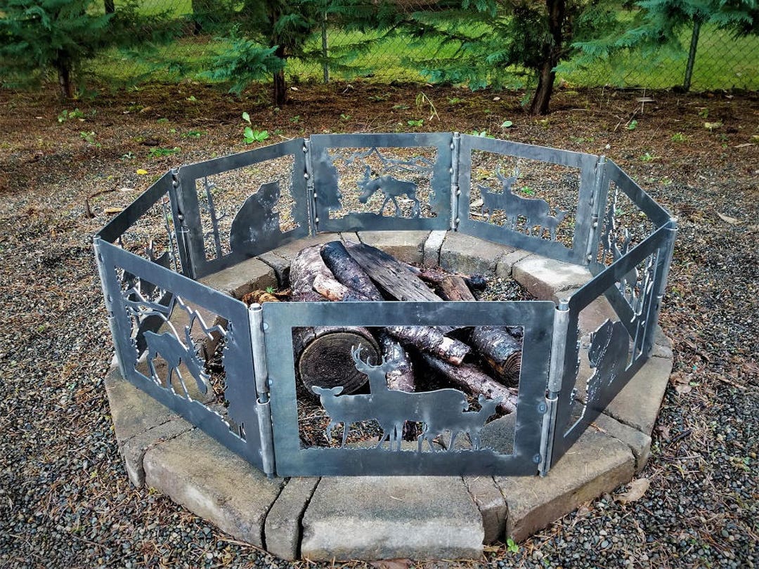 Wildlife Fire Pit, | Outdoor Fire Pit | | Decorative Steel Portable ...