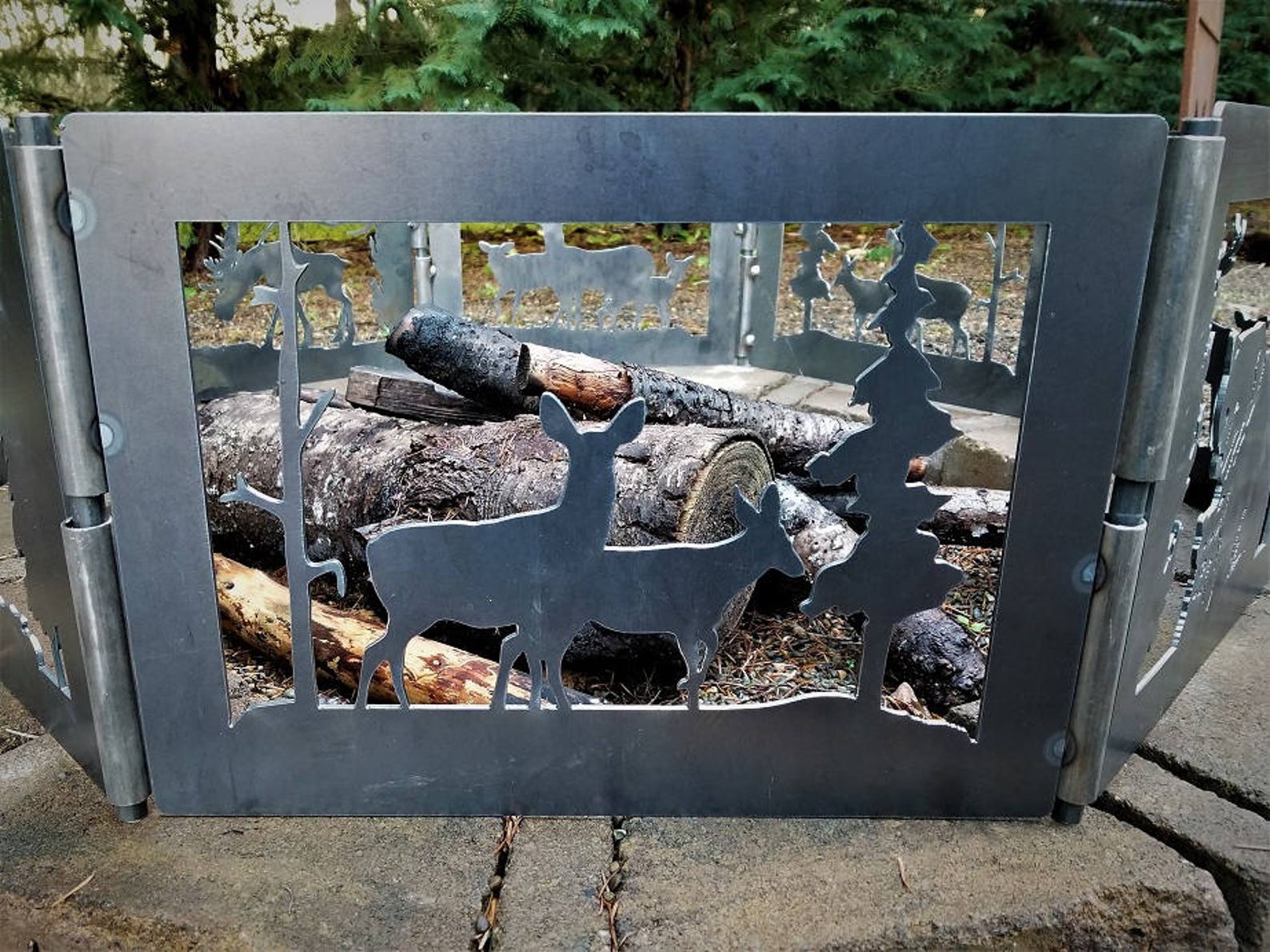 Wildlife Fire Pit, | Outdoor Fire Pit | | Decorative Steel Portable ...