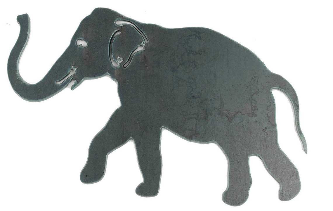Elephant Metal Wall Art Craft Metal Pieces Elephant Cutout - Etsy