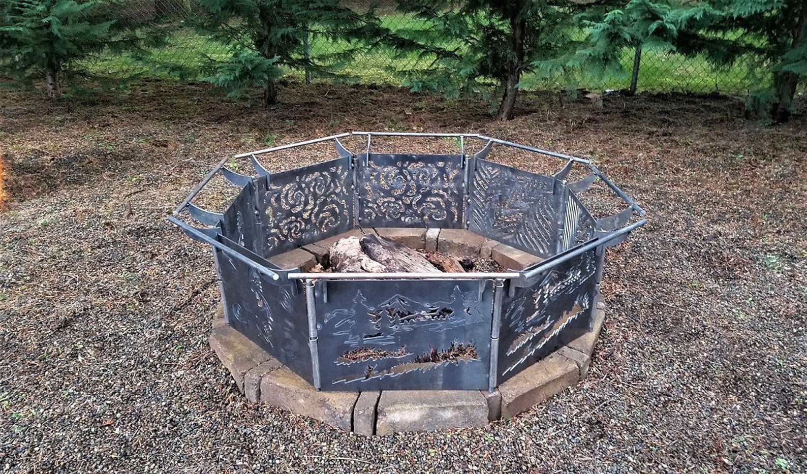 Wildlife Fire Pit, | Outdoor Fire Pit | | Decorative Steel Portable ...