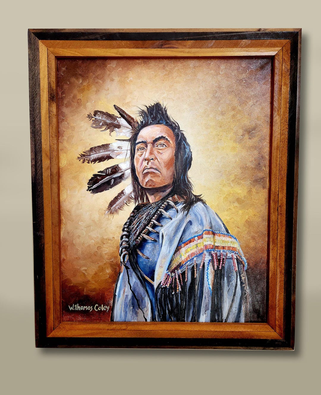 KICKING BIRD Oil Painting With Frame - Etsy