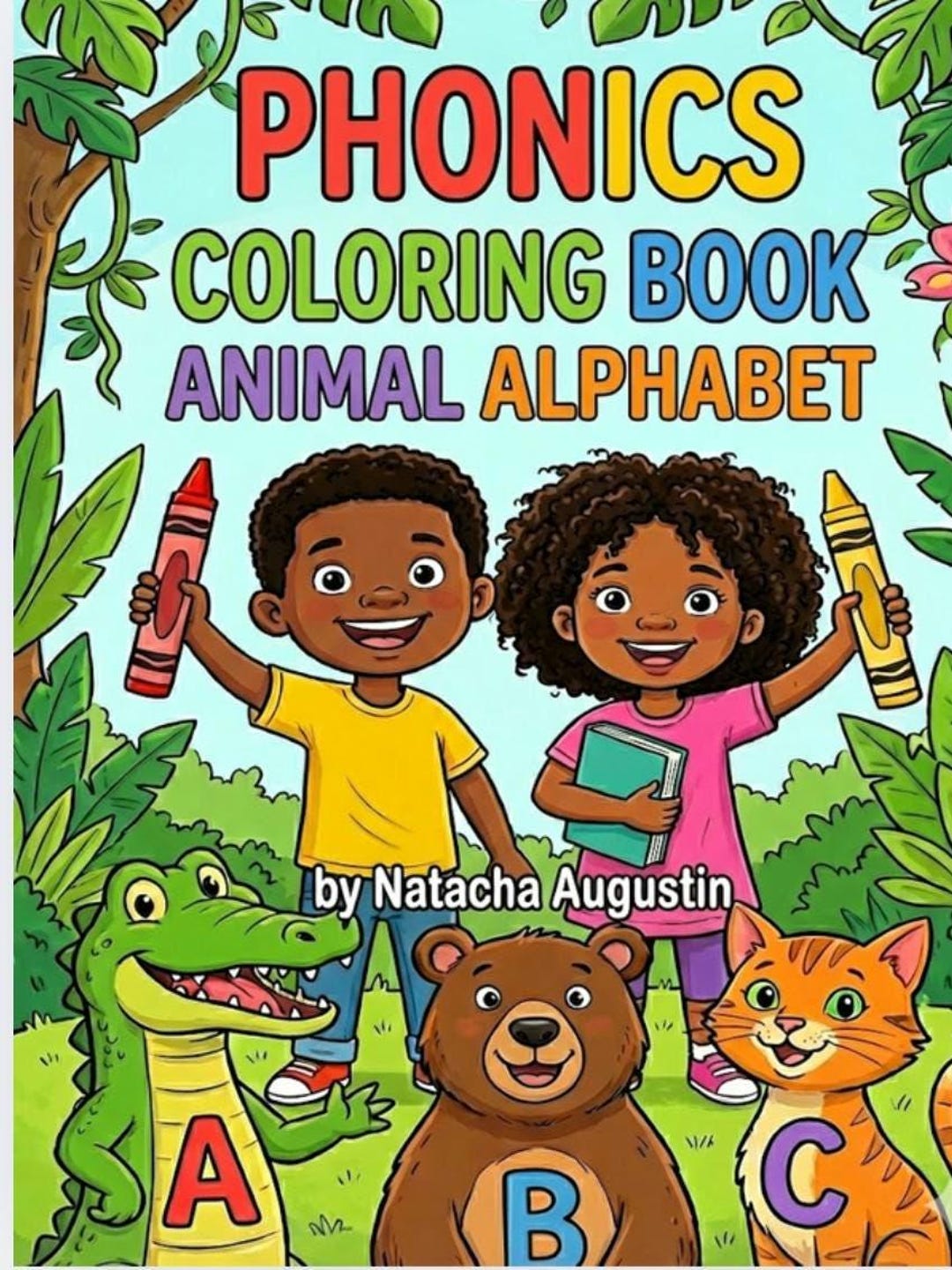 Animal Alphabet Phonics Coloring Book for Kids - Etsy