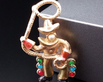 Cowboy Brooch | Etsy