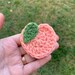 Crochet Peach Pin - Etsy