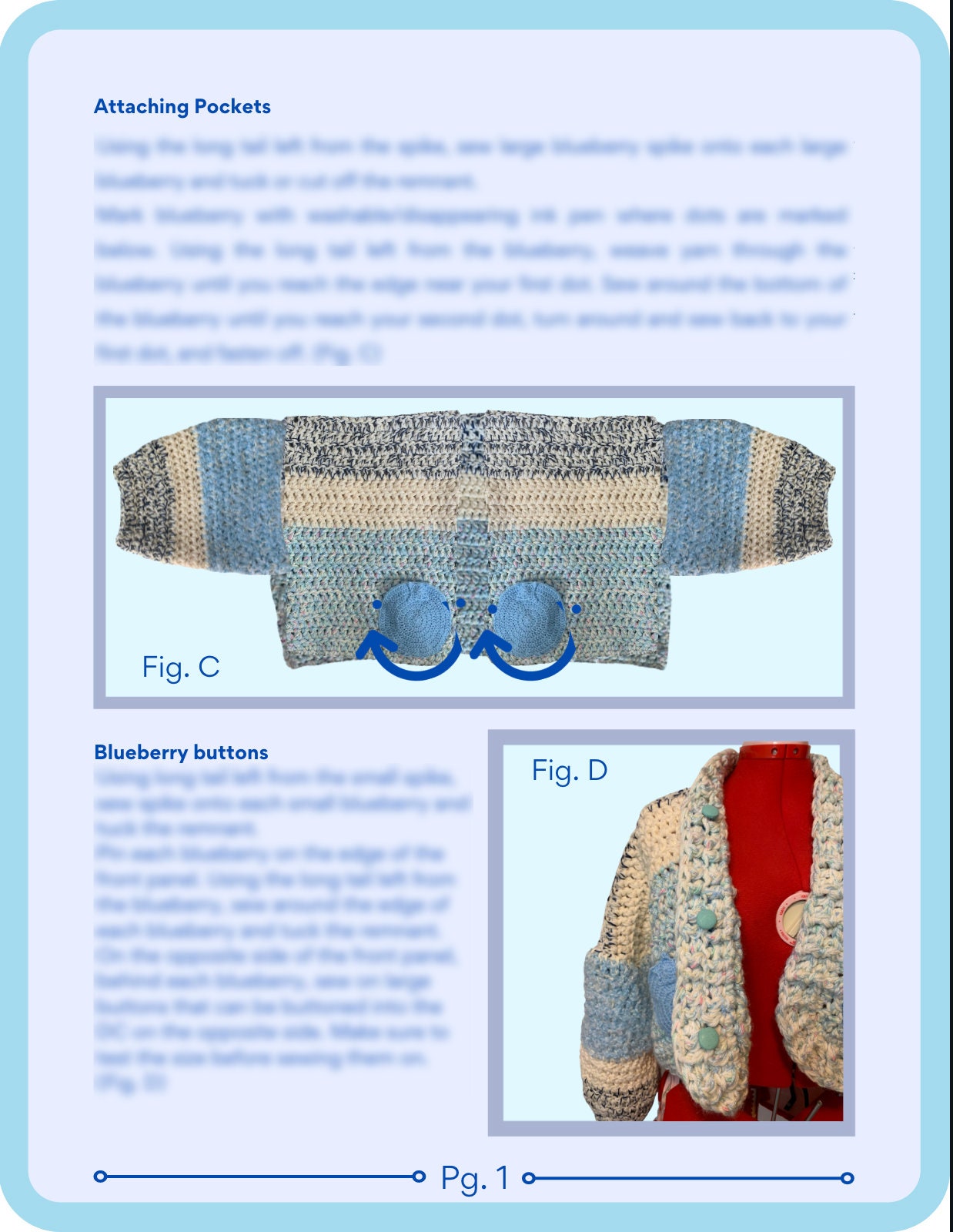 Blueberry Handmade Crochet Button up Sweater Pattern - Etsy