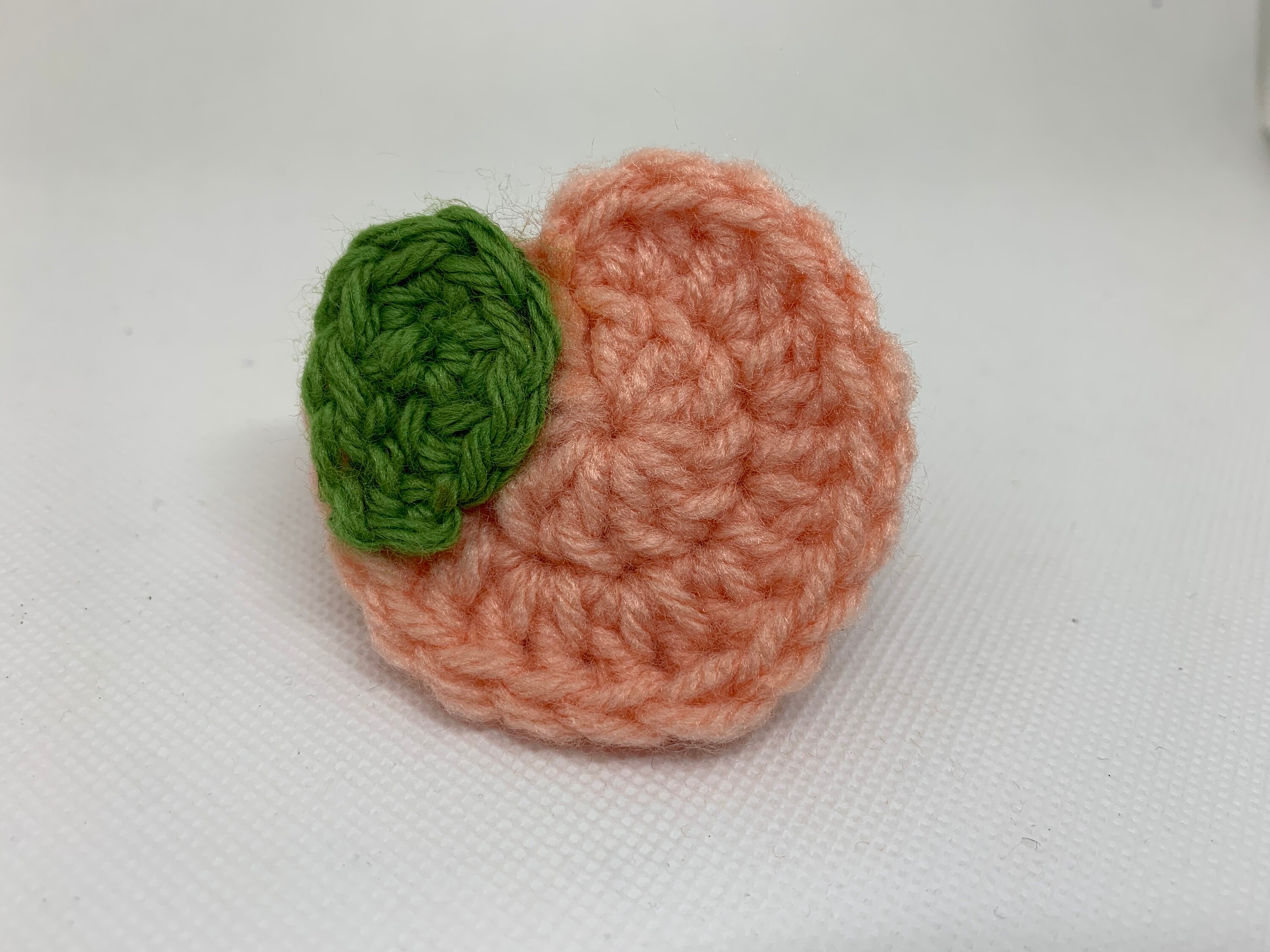 Crochet Peach Pin - Etsy