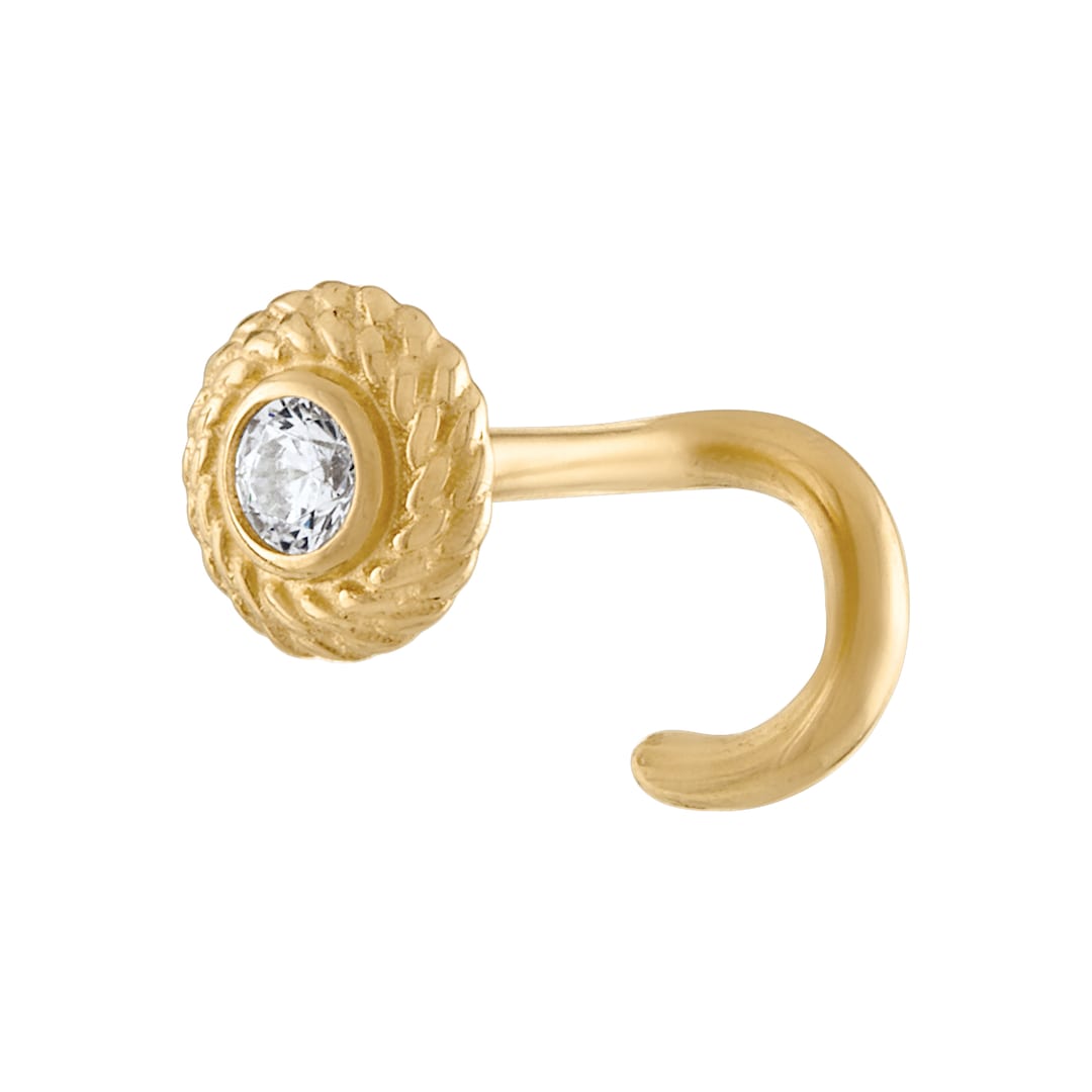 14K Solid Gold Nose Ring | 18 Gauge | Solid Gold | Gold Nose Ring ...