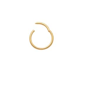 14kt Solid Gold | Hoop Belly Ring | Belly Button Rings | 10K Charm ...