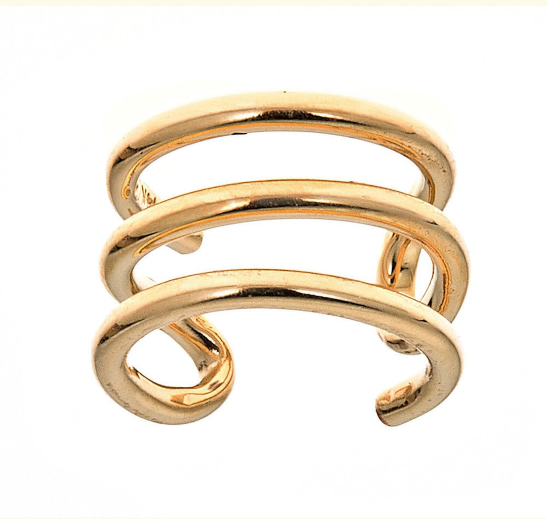 Ear Cuff | Solid Gold | Gold Ear Cuff | Wedding Guest Gift | Minimalist ...