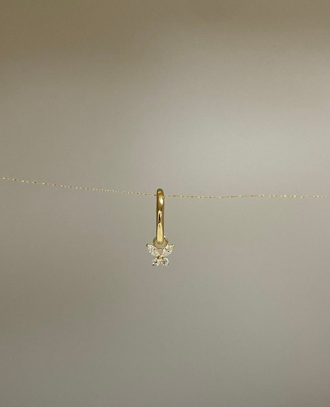 14kt Solid Gold | Hoop Belly Ring | Belly Button Rings | 10K Charm ...