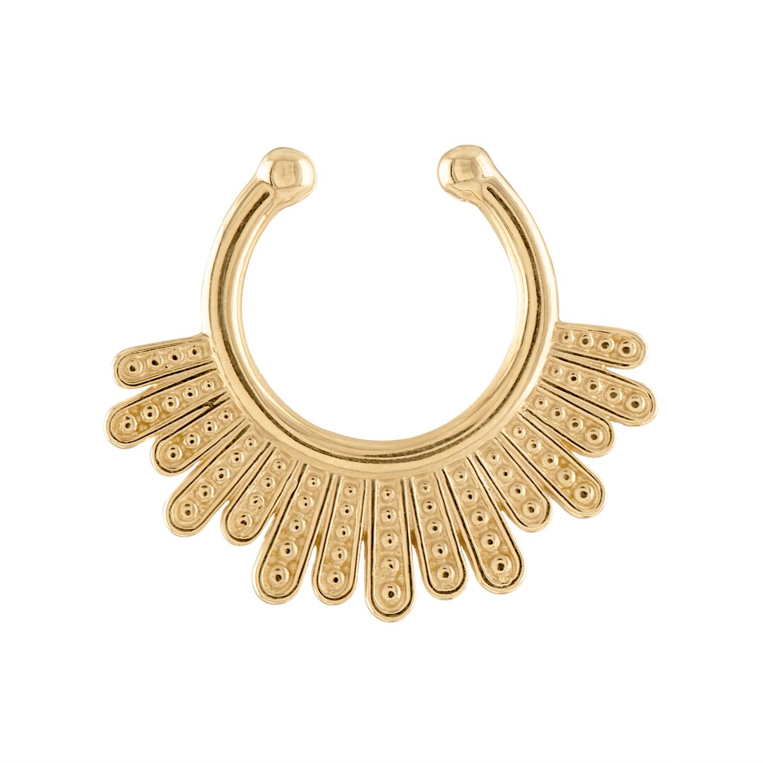 14kt Solid Gold | RBG - Esque Collar Design | Solid Gold | Daith ...