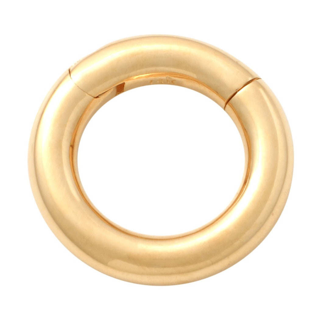 14K Solid Gold Clicker | 10 Gauge Cartilage Clicker | Body Jewelry ...