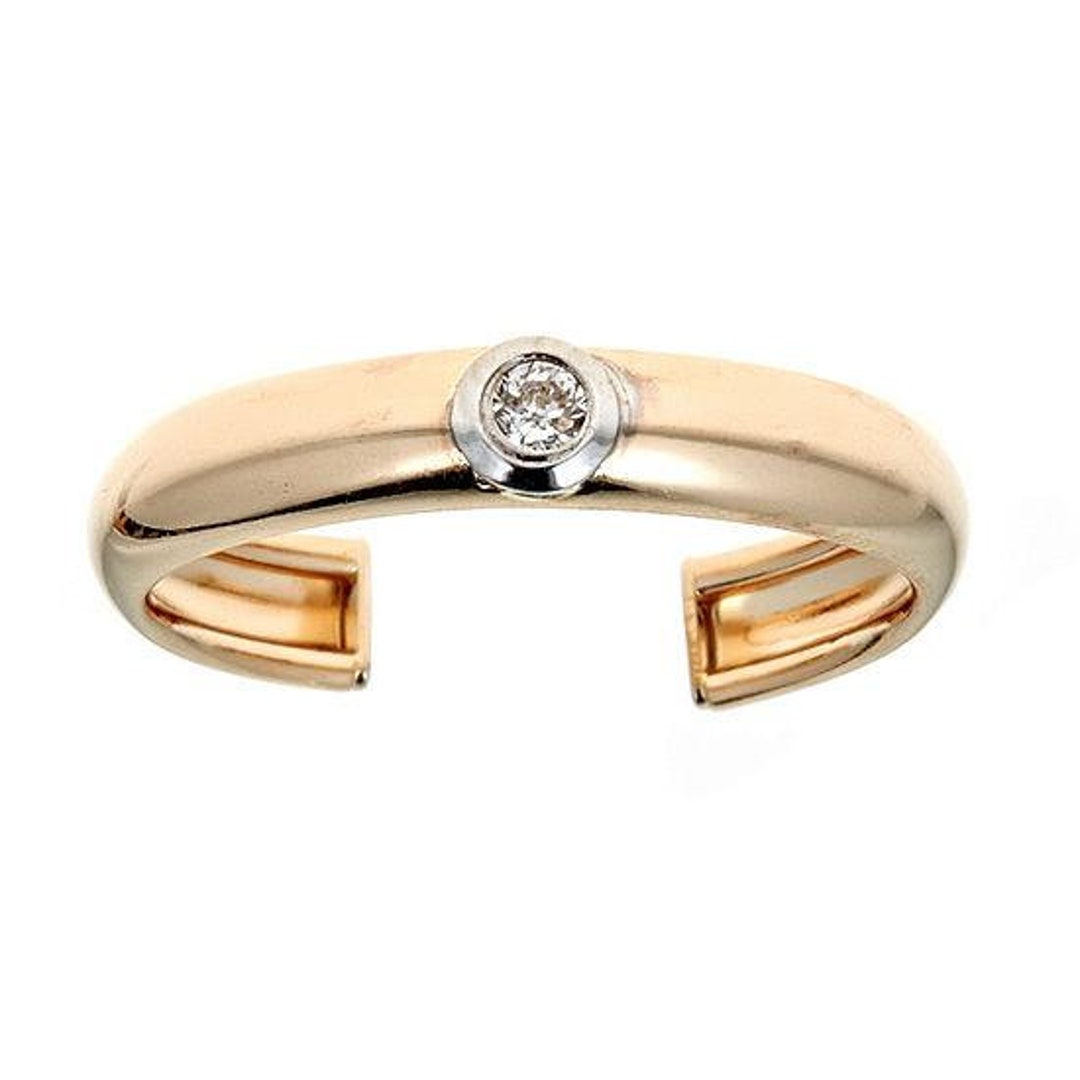 14kt Solid Gold | Gold Toe Ring | Adjustable Toe Ring | Minimalistic ...