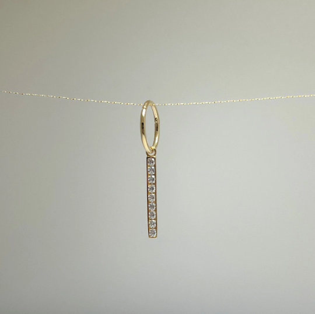 14kt Solid Gold | 8mm OR 10mm Gold Hoop | Solid Gold Hoops | 10K Charm ...