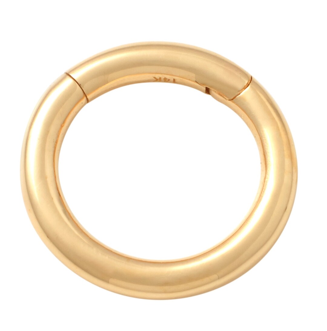 14K Solid Gold Clicker | 4 Gauge | 6 Gauge | 8 Gauge | 10 Gauge | 12 ...