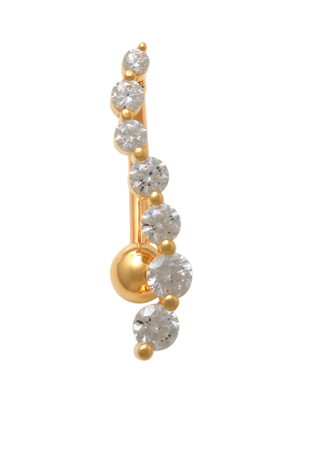 14k Solid Gold Belly Ring | Body Jewelry | Solid Gold | Dangle Belly ...