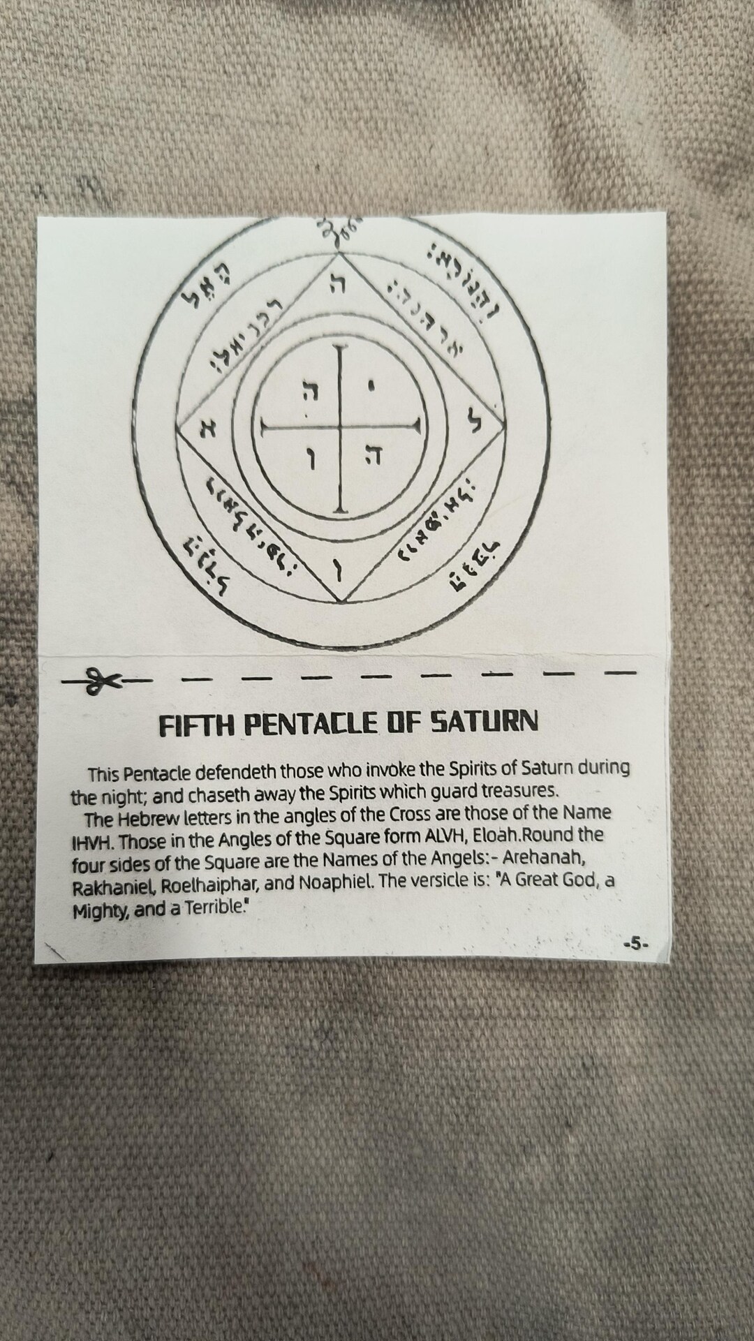 Key of Solomon | Fifth Pentacle of Saturn | Esoteric Kabbalah Gnostic ...