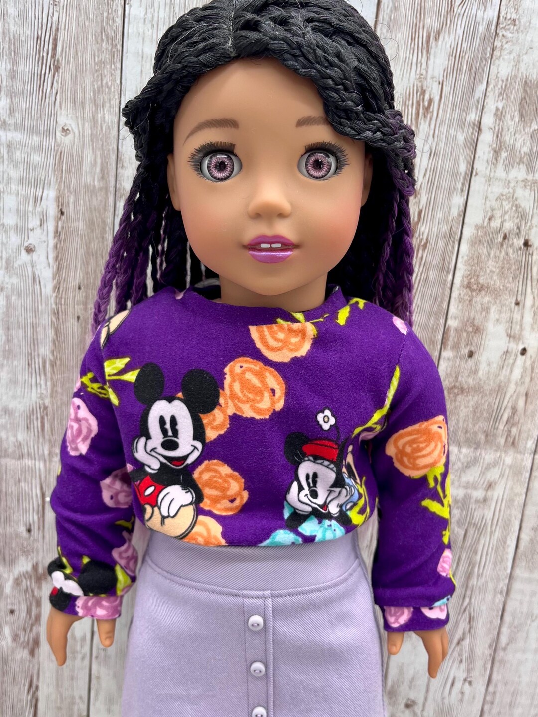 Purple Upcycled Shirt 18 Inch Doll Clothes - Etsy